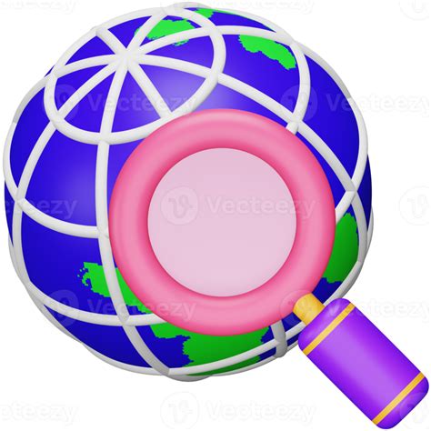 Global Search 3d Rendering Isometric Icon 14011396 Png