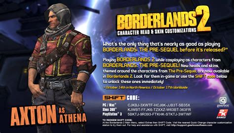 Borderlands 2 And Borderlands The Pre Sequel Shift Codes Xbox Gaming
