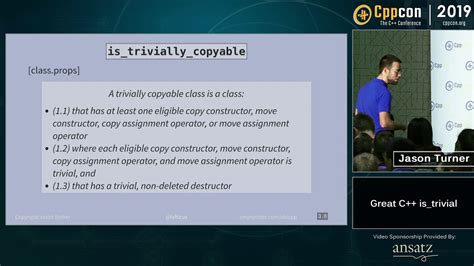 great c is trivial jason turner cppcon 2019 youtube