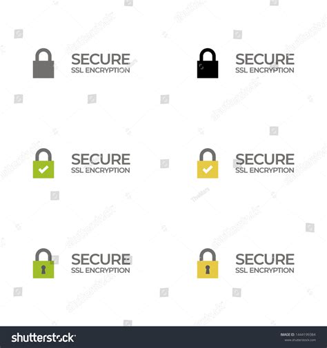 Ssl Encryption Certificate Lock Stock Vector Royalty Free 1444199384