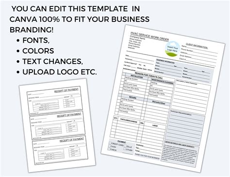 Hvac Service Work Order Hvac Work Order Heating And Cooling Work Order Heating And Cooling