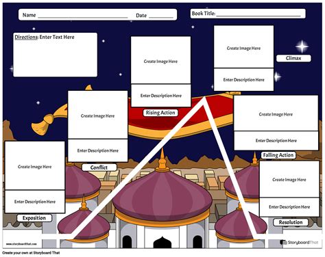 Plot Diagram Worksheet Templates StoryboardThat