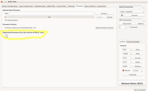 not compatible with latest fw · issue 24 · vedderb bldc tool · github