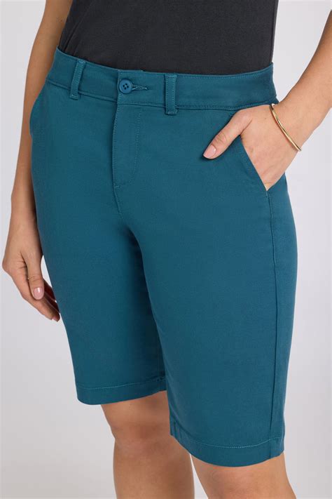 Bermuda Shorts In Stretch Twill Blue Lake Blue Nydj