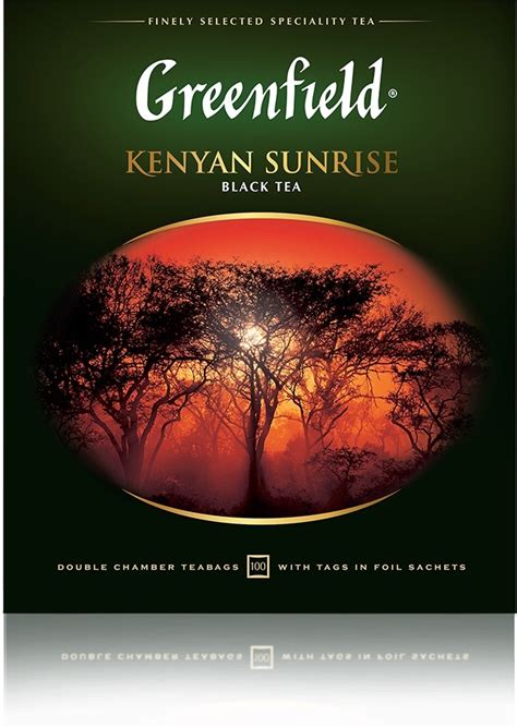 Черный чай в пакетиках Greenfield Kenyan Sunrise, 100 шт - купить с ...