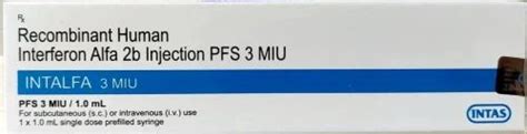 Recombinant Human Interferon Alfa 2b Injection 3 Miu 1 0 Ml Worldwide At Rs 650 Vial In Nagpur