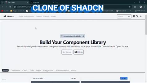 Hasnat Ahmad On Linkedin Project Shadcn Clone Using React Js