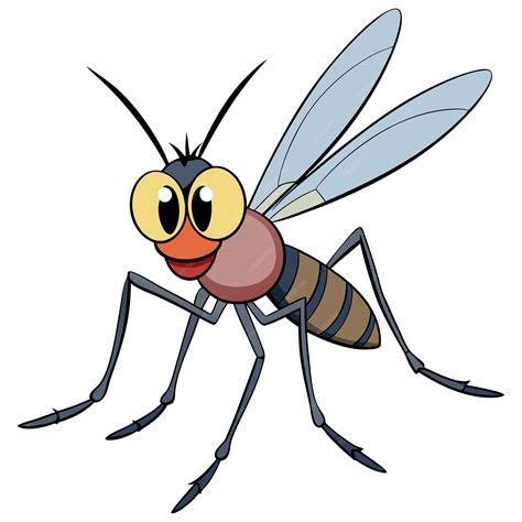 Cute Mosquito Cartoon Vector Illustration Premium Ai Generated Vector