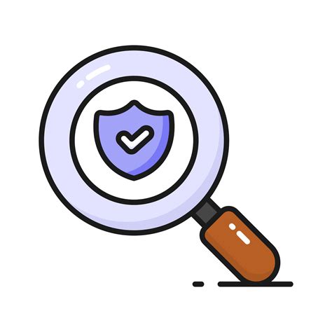 Security Shield With Magnifier Security Search Icon Safety Check