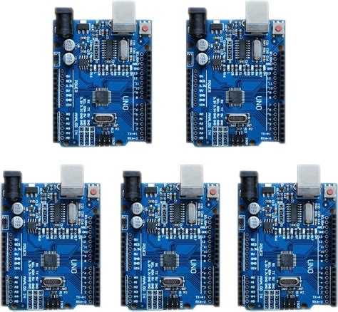 jp waves 5個 ケース付 arduino uno r3 互換品 開発ボード 学習ボード usbケーブル付属