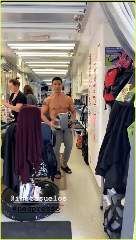Full Sized Photo Of Mark Consuelos Shirtless On Kj Apa Instagram Photo Just Jared