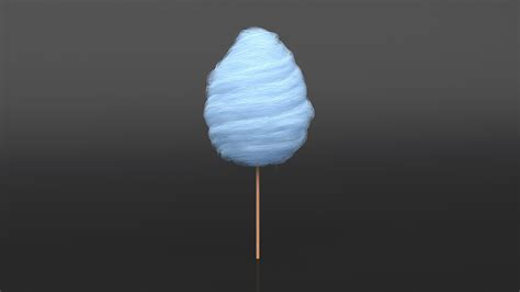 Blue Cotton Candy 3d Model 19 3ds Blend C4d Fbx Max Ma Lxo Obj Gltf Upk