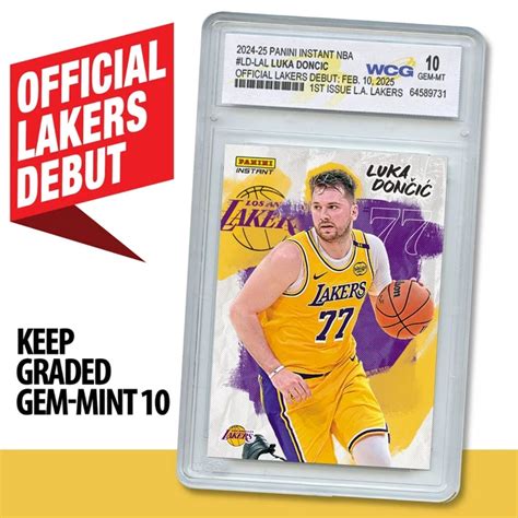 2025 Panini Luka Doncic Official Lakers Debut 1st Issue Card Ld Lal