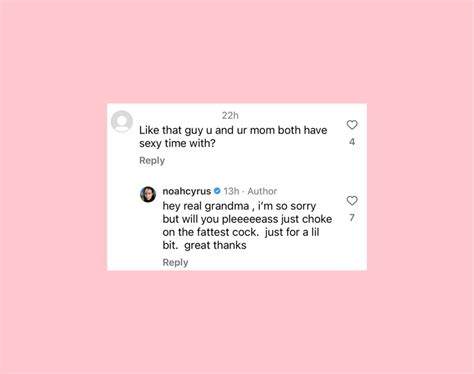 Noah Cyrus Had Harsh Words For Troll Who Joked About Her Messy Love
