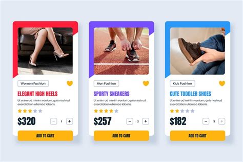 Free Vector Flat Design Product Card Template