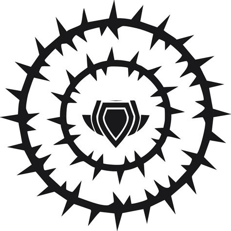 Abstract Illustration Of A Diamond And Crown Of Thorns Symbol Design