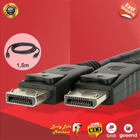 Jual Display Port To Displayport Kabel Monitor DP To Dp Male To Male VGA GPU LCD LED Cable 1m 2m