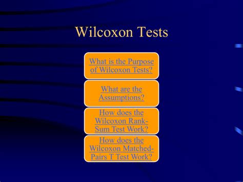 Wilcoxons