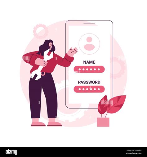Registration Abstract Concept Vector Illustration Registration Page Name And Password Field