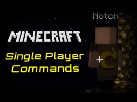 Minecraft Single Player Commands Tutorial YouTube