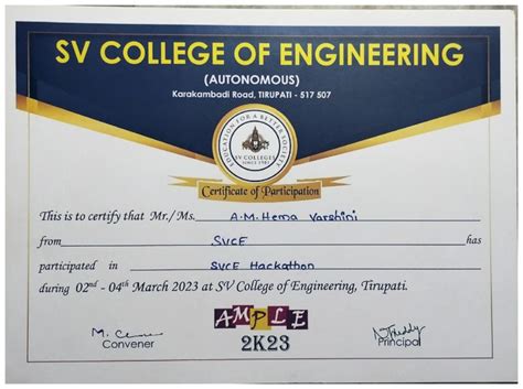 Hema Varshini On Linkedin At The Event On Ample 2k23 In Our College Svcesvcolleges