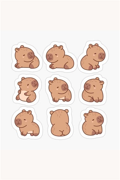 Pin By 🍮🍥capibara🍮🍥 On Pines Creados Por Ti Cute Stickers Cute Doodles Sticker Design