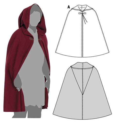 Hood Cloak Drawing Long Medieval Hooded Cloak — The Imaginarium