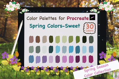 Procreate Color Palettes Spring Sweet Graphic By Jennythip Creative Fabrica