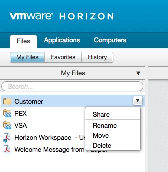 VMware Horizon Workspace Folder And File Sharing Detailed Walkthrough