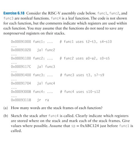 Solved Exercise 618 ﻿consider The Risc V Assembly Code