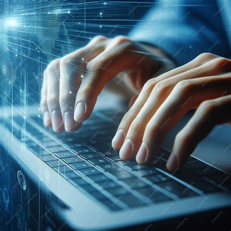 Premium Photo Close Up Of Human Hands Typing On Computer Keyboard