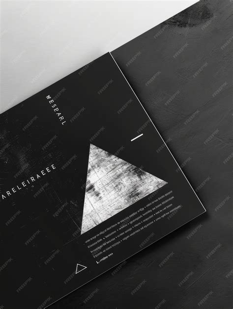 Poster 3d Black And White Flyer Background Minimalistic Design For