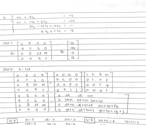 Solved 4 Use Only Crout Factorization For Tri Diagonal Systems