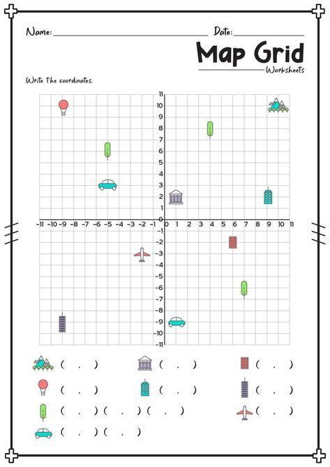 12 Coordinates Worksheets 5th Grade Math Worksheets Learning Math
