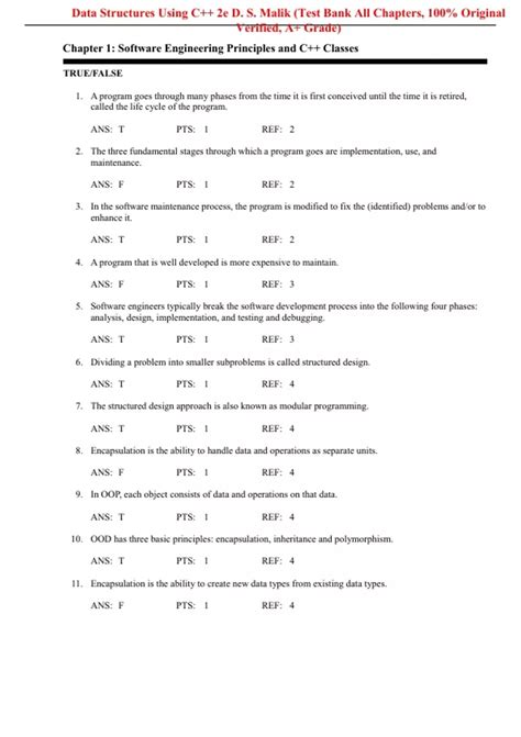 Solutions Manual With Test Bank For Data Structures Using C 2nd