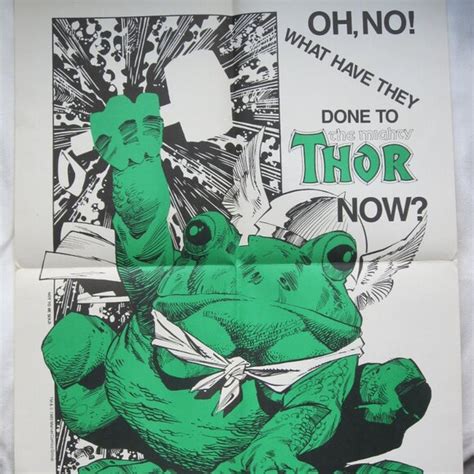 Marvel Art 985 17x22 Marvel Comics Frog Thor Comics Shop Promo Poster Never Hung Poshmark