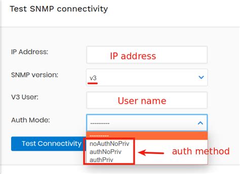SNMP Connectivity Test From The Appliance Manager Device Support Portal