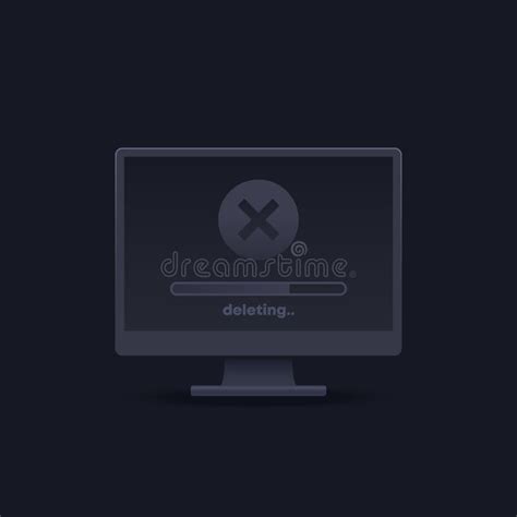 Deleting Files Vector Illustration Stock Vector Illustration Of Dark Mockup 249169284