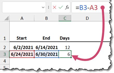 How To Calculate The Number Of Days Between Two Dates In Excel Xelplus Leila Gharani