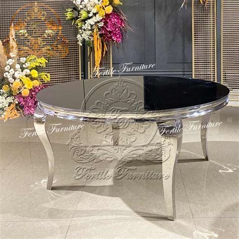 Event Table Design Silver Stainless Steel For Sale