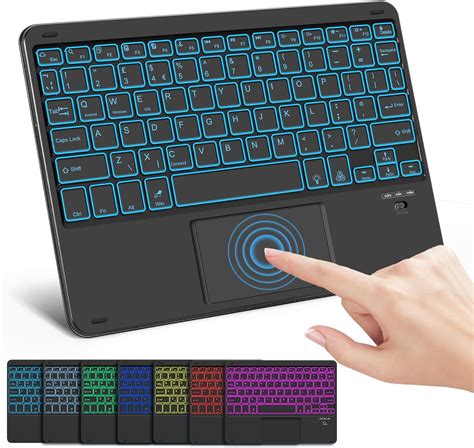 Nsyee Backlit Bluetooth Keyboard With Touchpad Universal Compact