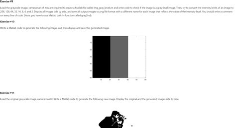 solved exercise 9 load the grayscale image cameraman tif