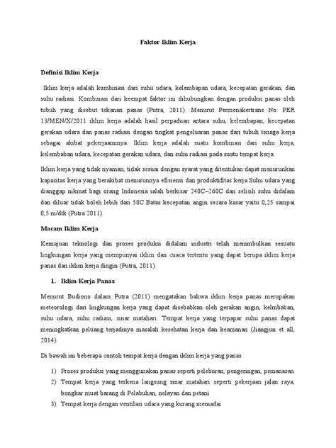 Faktor Iklim Kerja Pdf