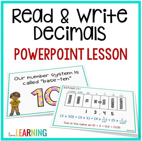 Decimal Place Value Slides Lesson Standard Word And Expanded Form