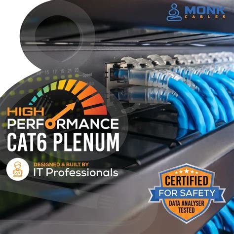Cat6 Plenum Solid Copper Ethernet Cable 1000ft Monk Cables