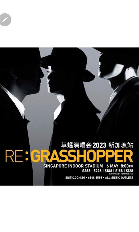 Grasshopper Concert Tickets And Vouchers Event Tickets On Carousell
