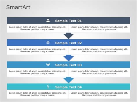 SmartArt List Segment 4 Steps In 2022 Presentation Slides Templates Class Presentation