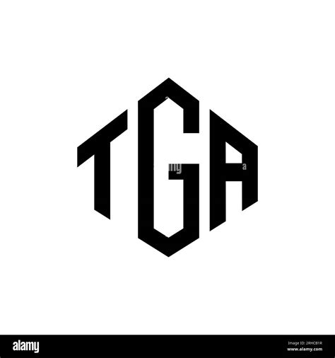 tga letter logo design with polygon shape tga polygon and cube shape