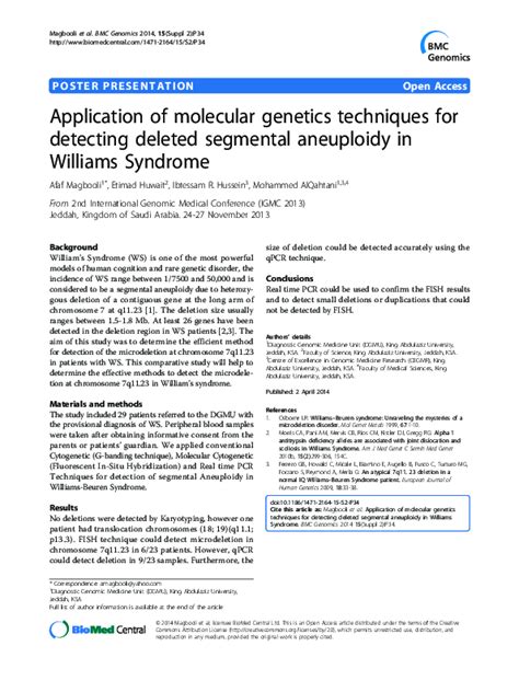 Pdf Application Of Molecular Genetics Techniques For Detecting