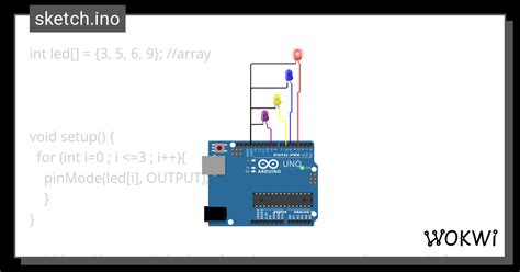 Blink Function Array Wokwi ESP32 STM32 Arduino Simulator